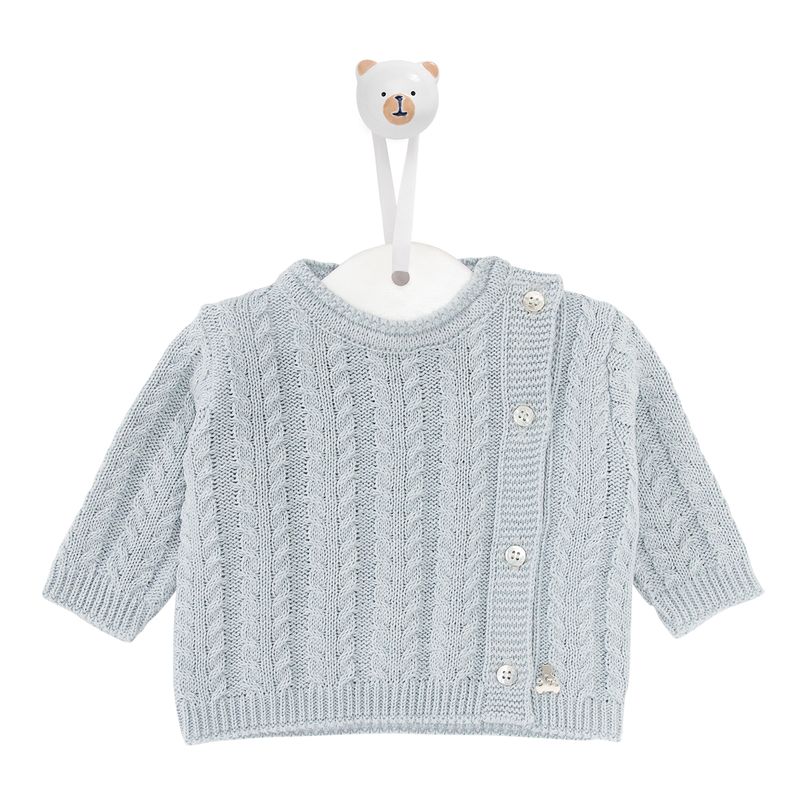 Saída de Maternidade Paola da Vinci com Manta Tricot Simba Menino ...